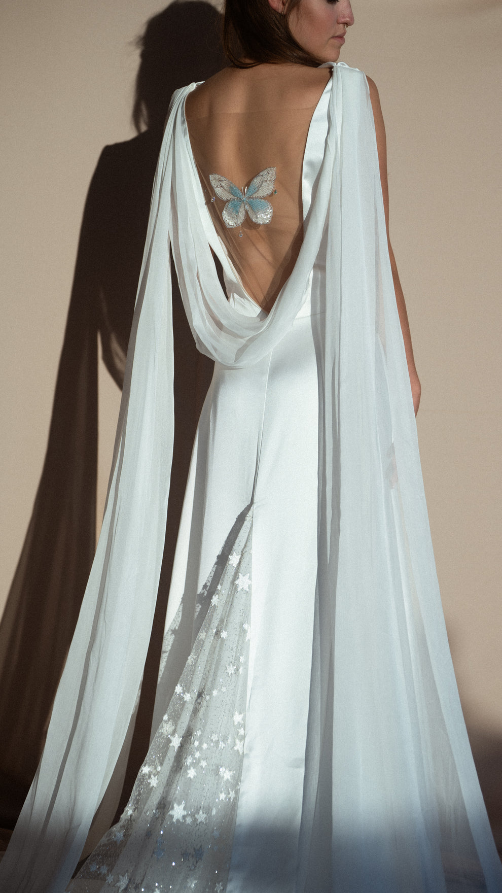 Aurora: Ethereal Satin and Silk Chiffon Wedding Gown | Customizable, Size-Inclusive Luxury ...