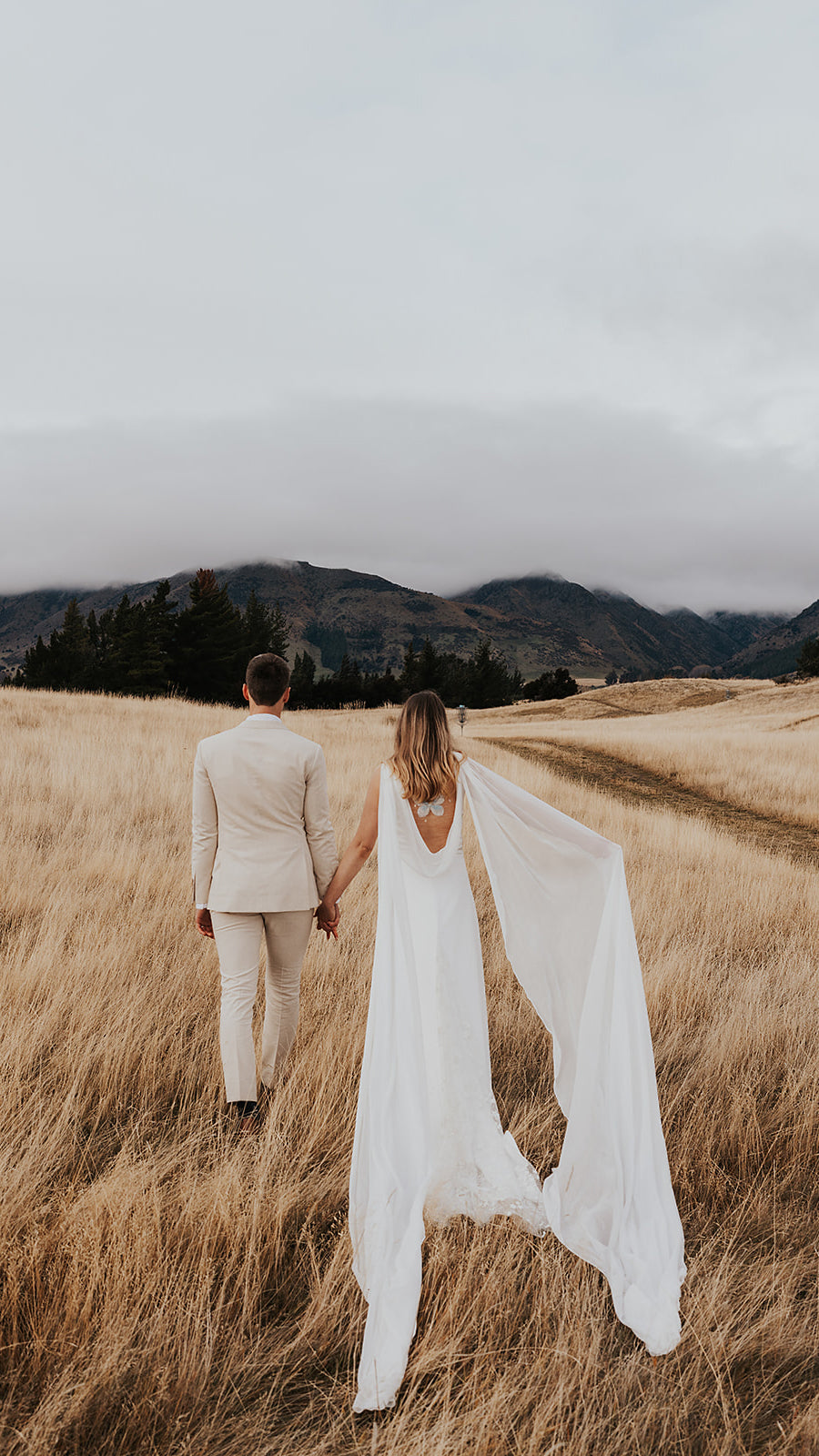 Aurora: Ethereal Satin and Silk Chiffon Wedding Gown | Customizable ...