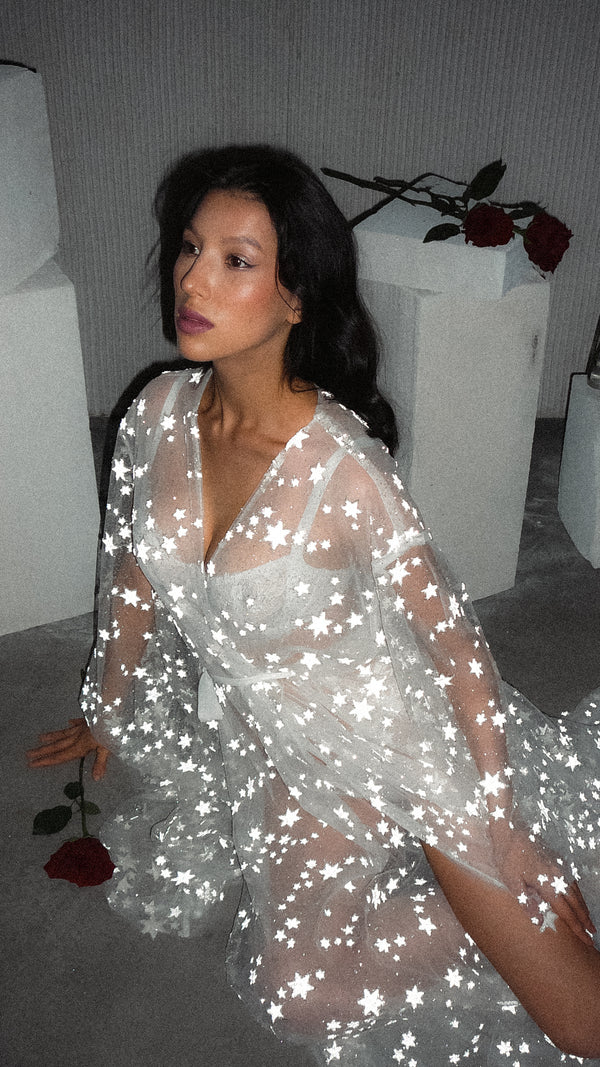 Bridal Robe, Celestial Kimono, Starry Wedding Robe – Perfect Getting ...