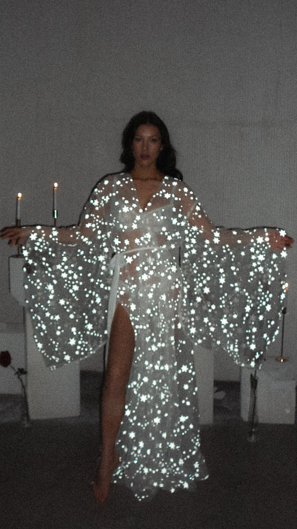 Bridal Robe, Celestial Kimono, Starry Wedding Robe – Perfect Getting ...