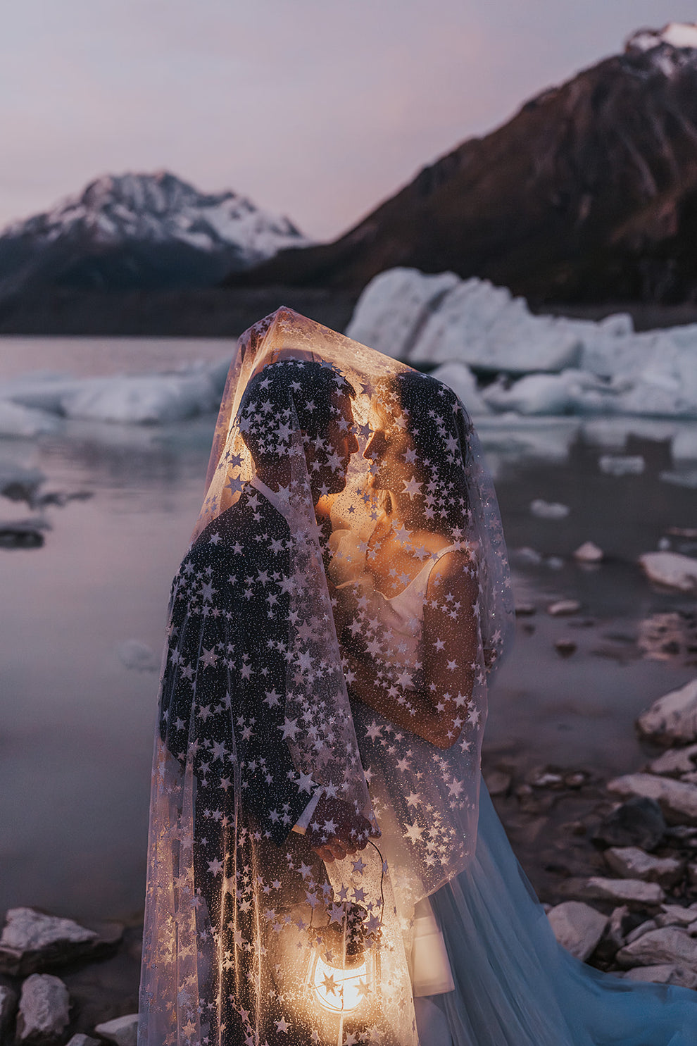 Unique Cathedral Wedding Veil with Glowing Stars 2024 – Boom Blush