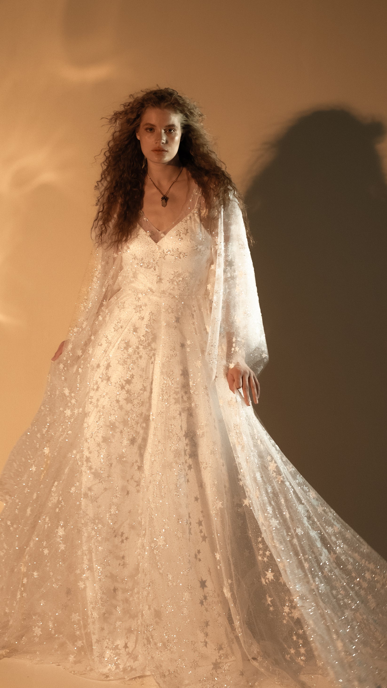 Glow in the Dark Star Wedding Dress – Ivory Celestial Gown for Boho ...