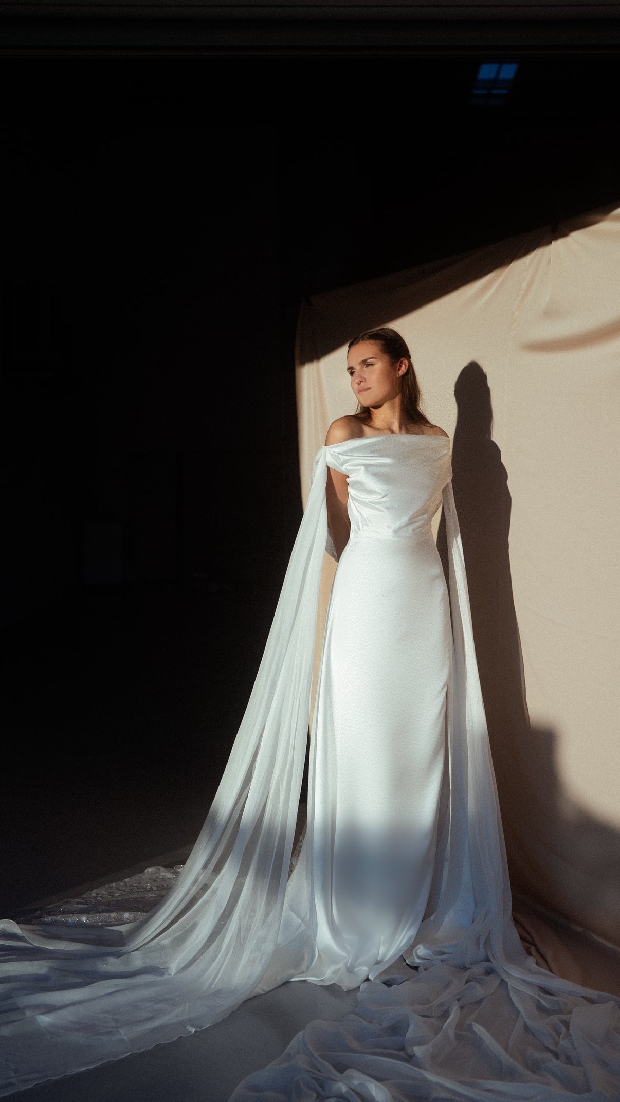 Aurora: Ethereal Satin and Silk Chiffon Wedding Gown | Customizable, Size-Inclusive Luxury ...