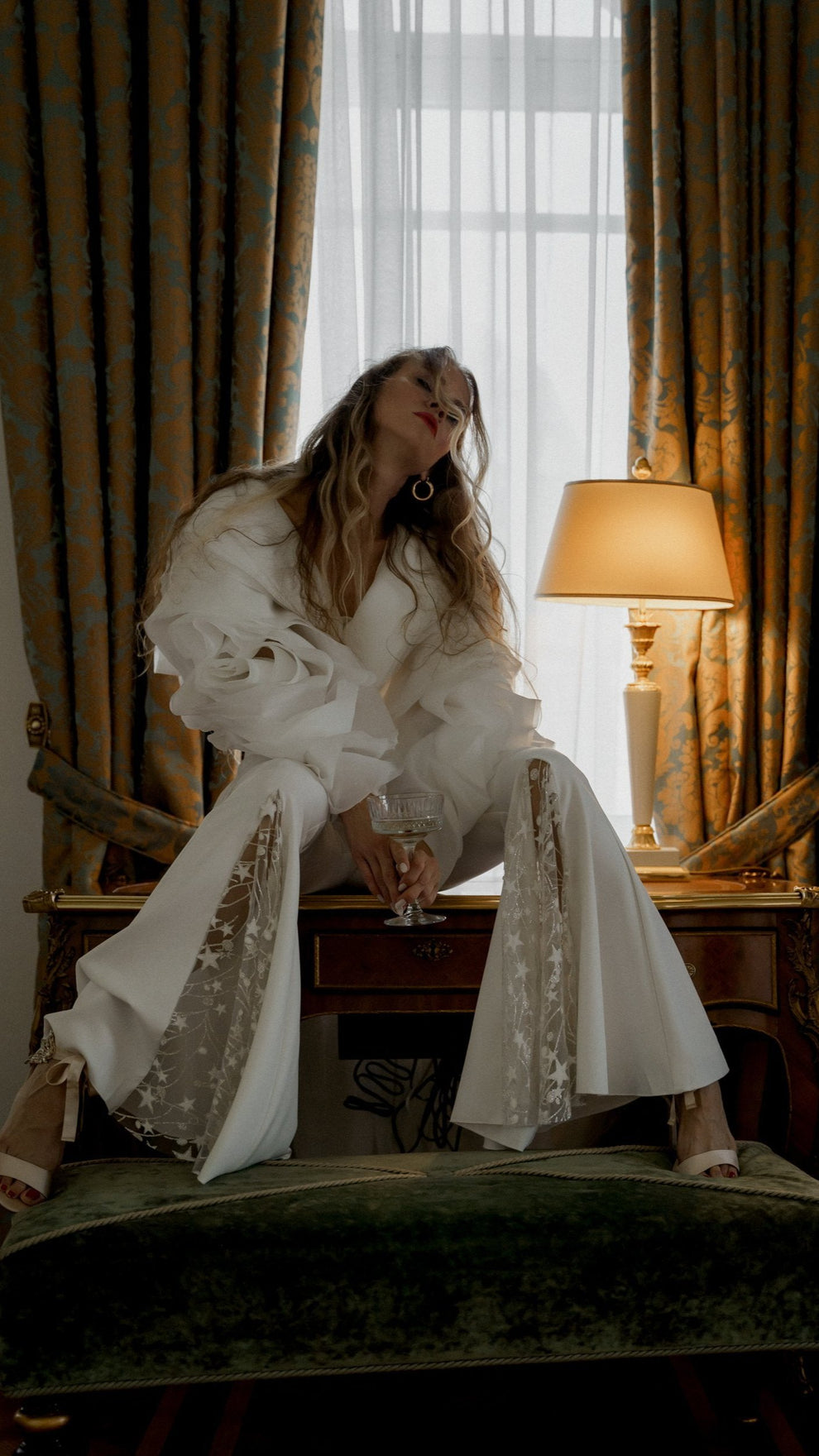 Sun Flares | Lace Starry Pants for the Editorial Vogue Bridal Party ...