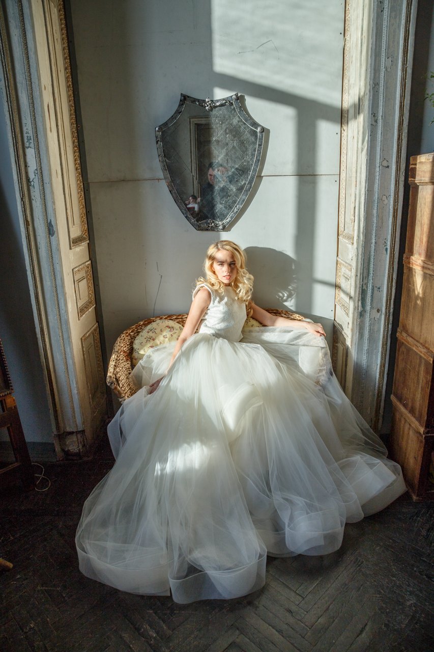 Modern Elegant Two-Piece Wedding Dress with Tulle Skirt | Ready or Not ...
